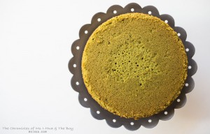 Matcha (Green Tea) Sponge Cake with Salted Caramel Popcorn Recipe | Ms ...